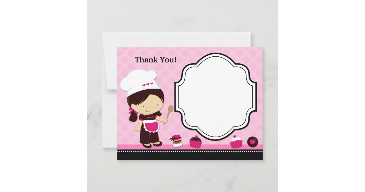 Baking Party Thank You Card | Zazzle