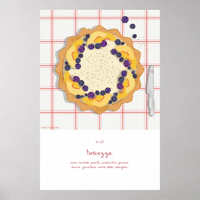 Baking passion with crostata, the italian tart poster | Zazzle