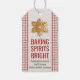 Baking Spirits Bright | Christmas Cookie Plaid Gift Tags | Zazzle