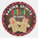 Baking Spirits Bright Gingerbread Buffalo Plaid Classic Round Sticker ...