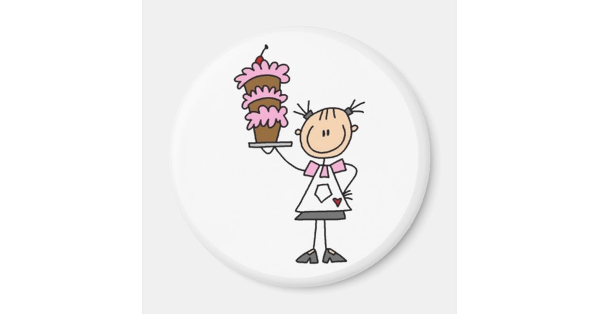 Baking Stick Figure Magnet | Zazzle