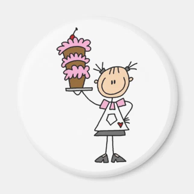 Baking Stick Figure Magnet | Zazzle