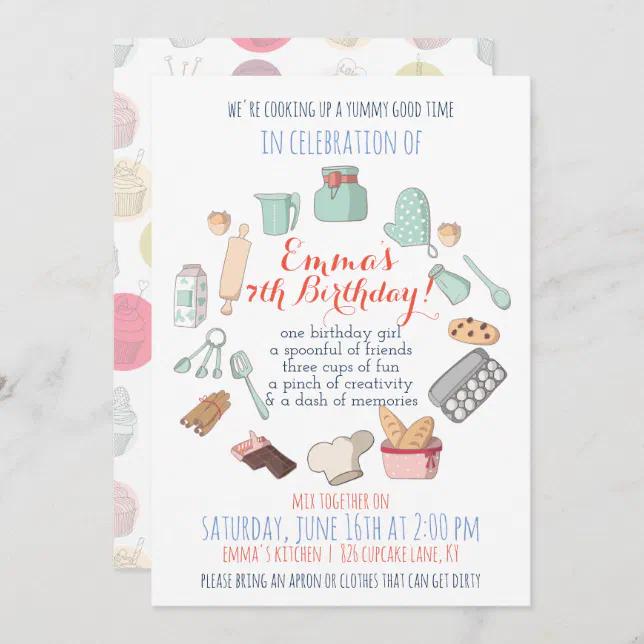 Baking Themed Party Invitations | Zazzle
