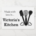 Baking Tools Personalized Name Food Label | Zazzle
