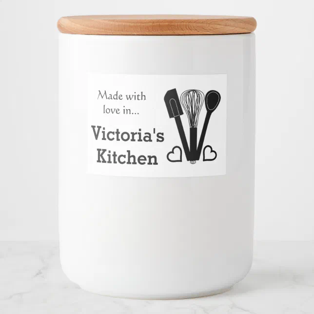Baking Tools Personalized Name Food Label | Zazzle