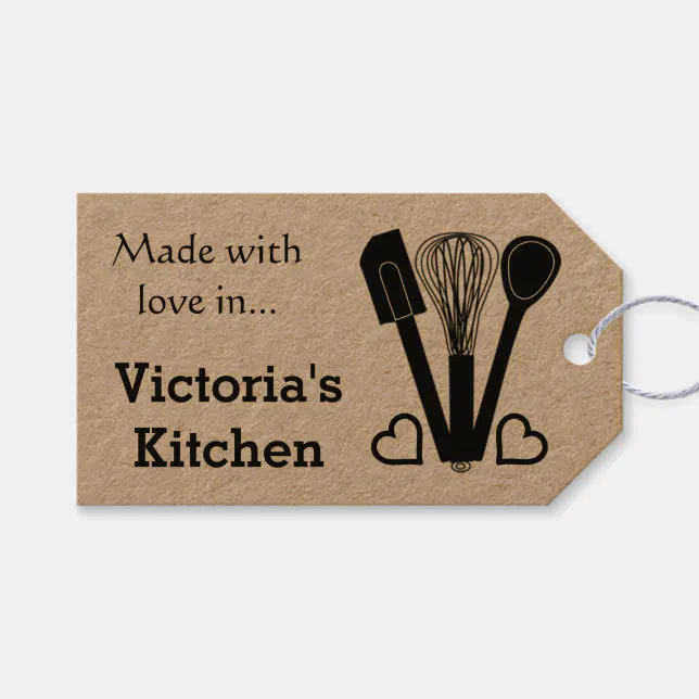 Baking Tools Personalized Name Gift Tags | Zazzle