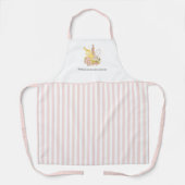 Baking Utensils Floral Logo Pastry Chef Apron | Zazzle