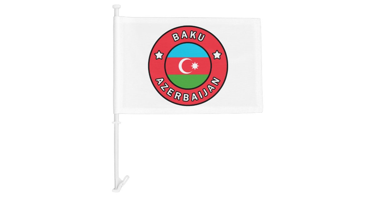 Baku Azerbaijan Car Flag | Zazzle