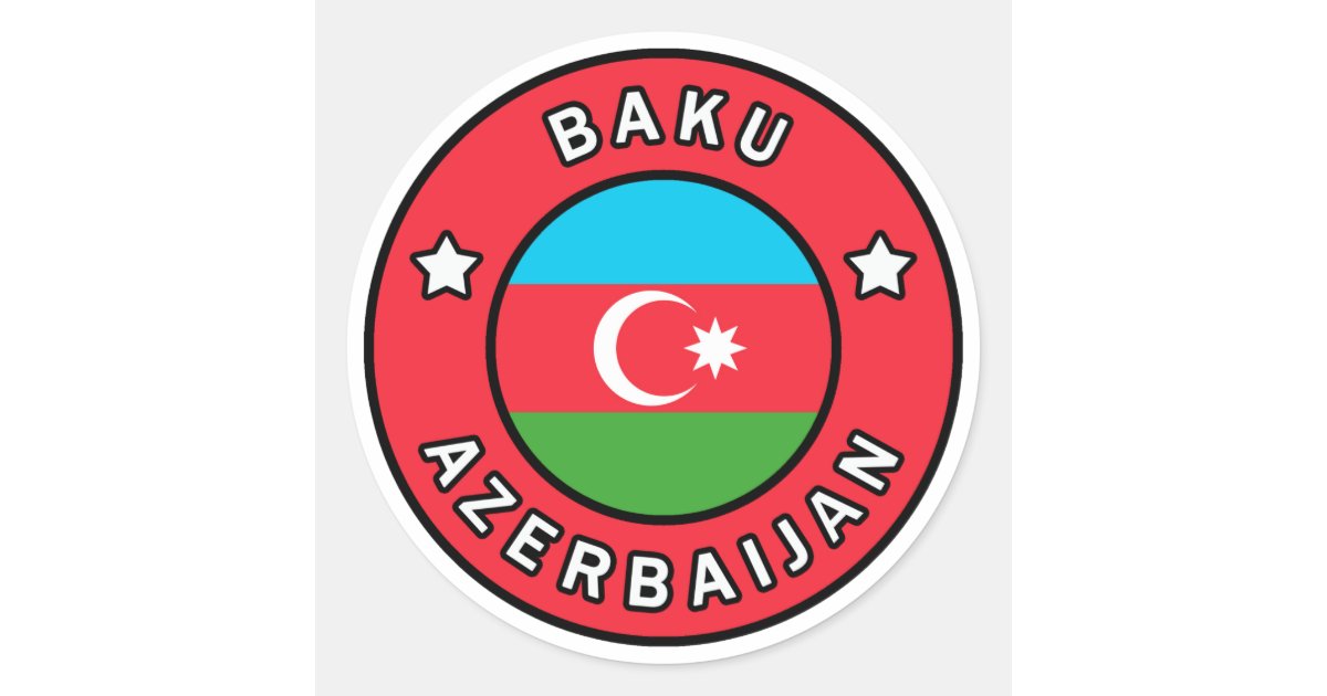 Baku Azerbaijan Classic Round Sticker | Zazzle