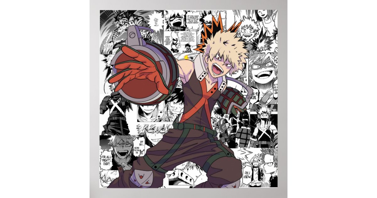 Bakugou Collage Poster | Zazzle
