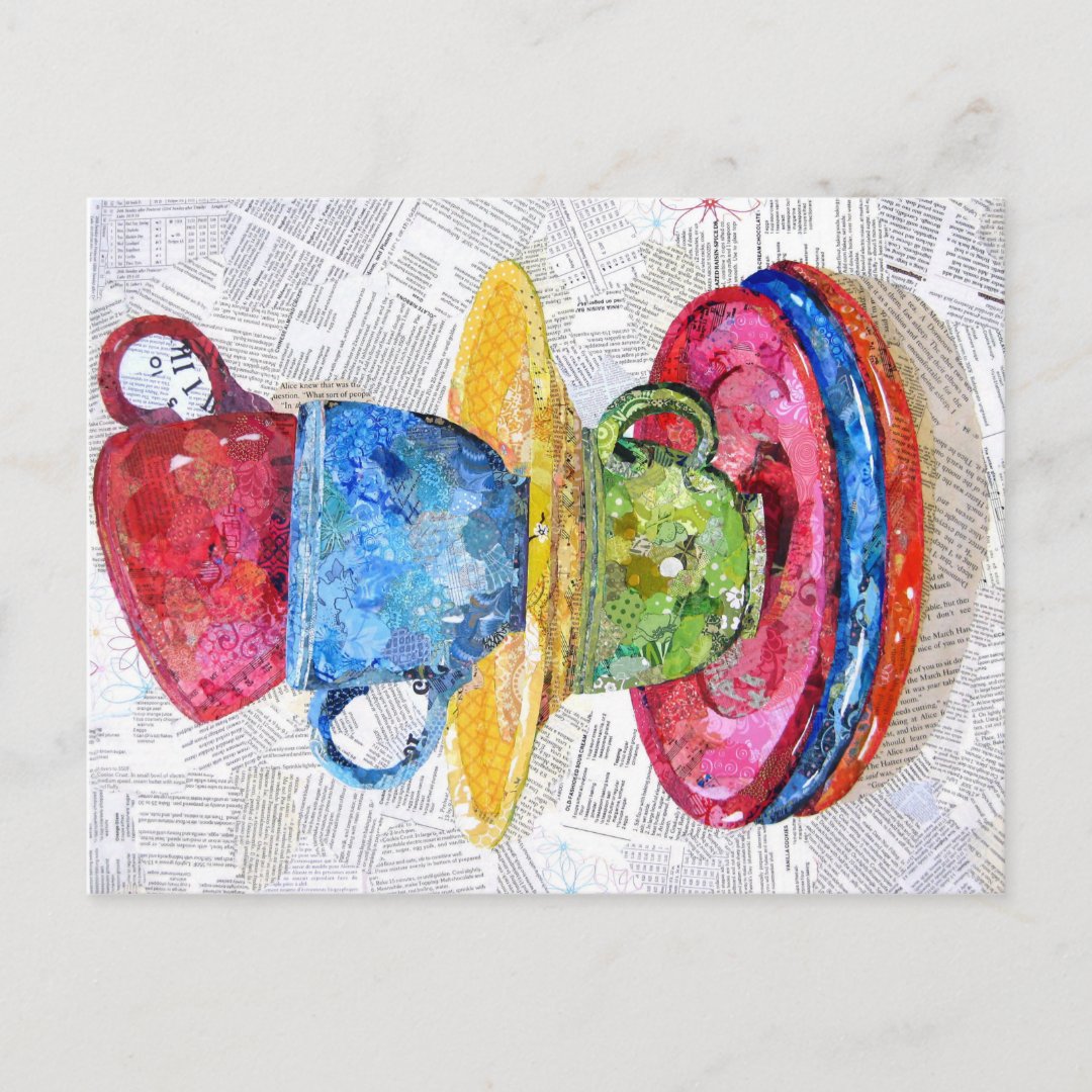 Balance - collage art postcard | Zazzle