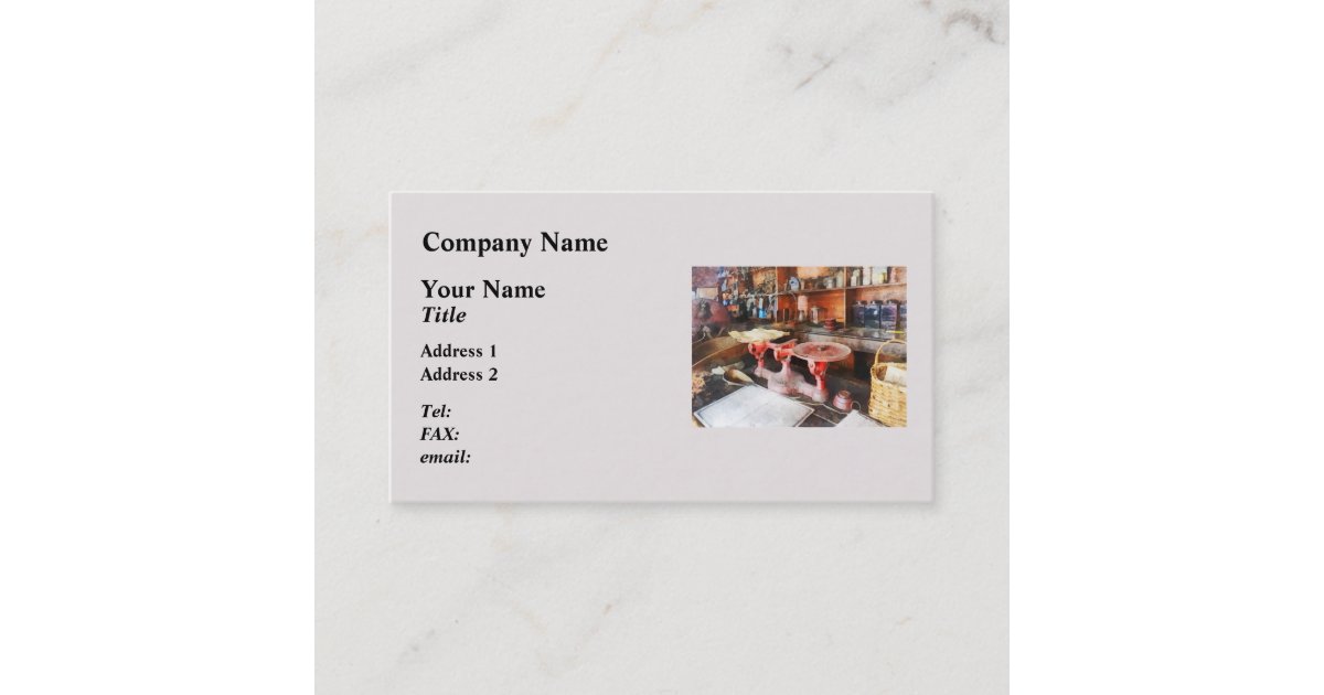 Balance Scale in General Store Business Card | Zazzle