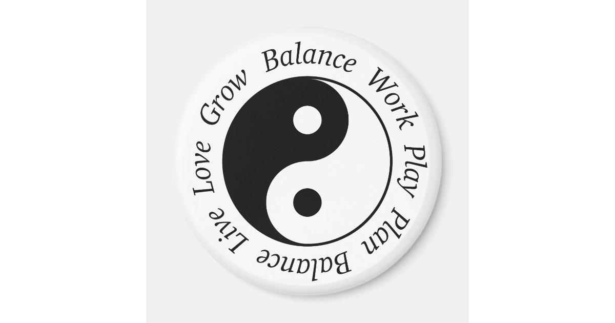 Balance Yin Yang Magnet | Zazzle