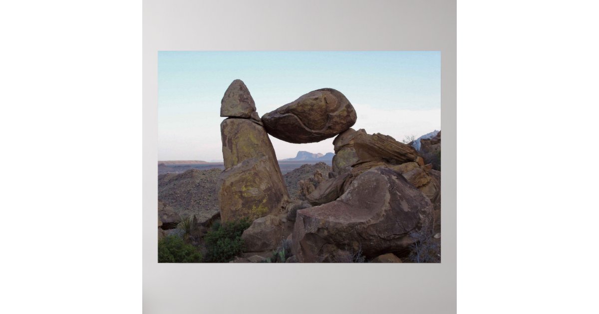 Balanced Rock - Big Bend, Texas Poster | Zazzle