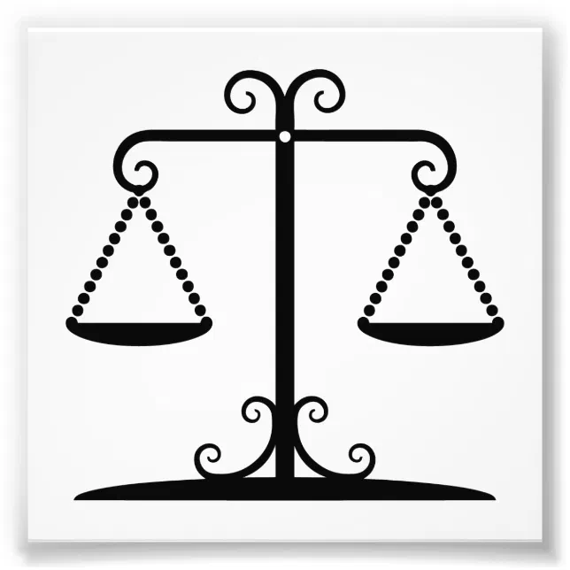 balanced scales photo print | Zazzle
