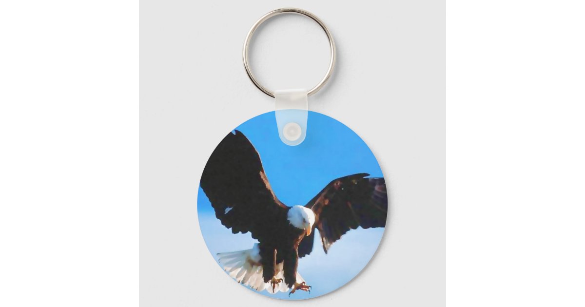 Bald American Eagle Keychain | Zazzle