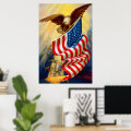 Bald Eagle 4th Of July poster 2 | Zazzle