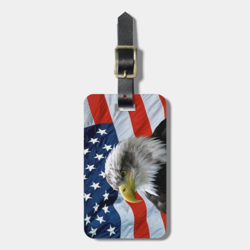 Bald Eagle American Flag Luggage Tag | Zazzle