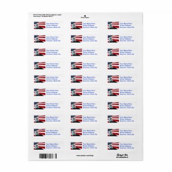 Bald Eagle And American Flag Address Labels | Zazzle