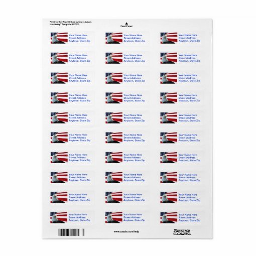 Bald Eagle And American Flag Address Labels | Zazzle