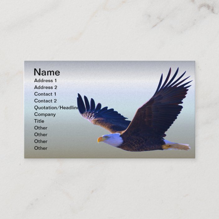 Bald Eagle Flying Business Card | Zazzle.com