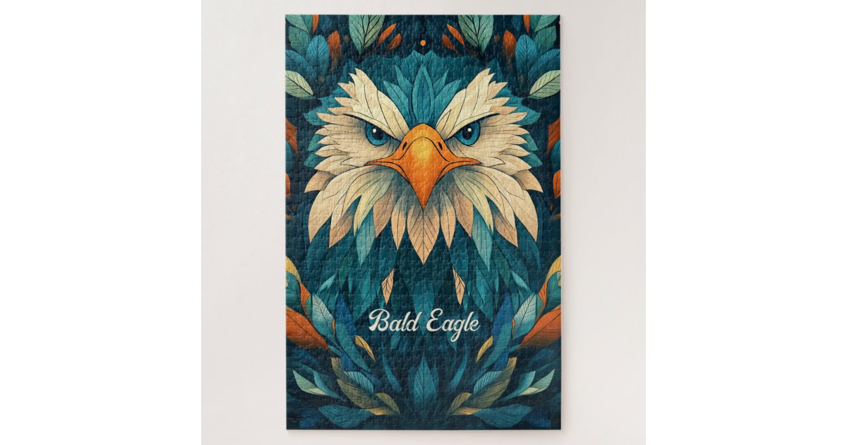 Bald Eagle Geometric Illustration Jigsaw Puzzle | Zazzle