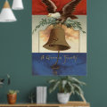 Bald Eagle Liberty Bell 4th of July Poster | Zazzle