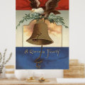 Bald Eagle Liberty Bell 4th of July Poster | Zazzle