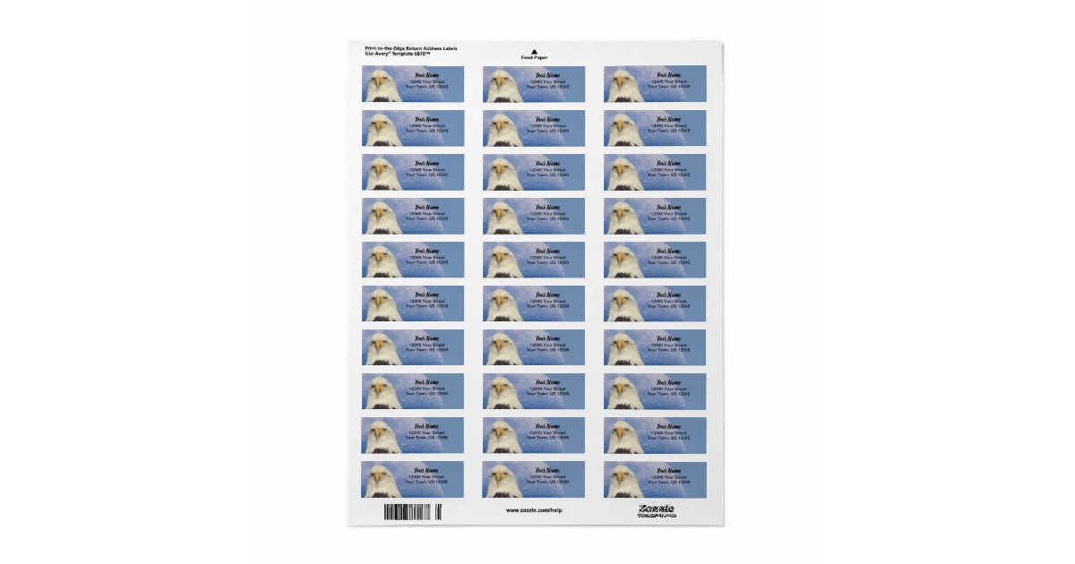 Bald Eagle Return Address Labels | Zazzle
