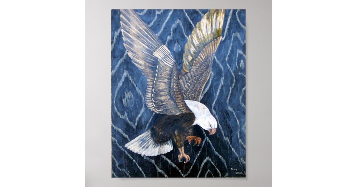 Bald Eagle Scratch Poster | Zazzle