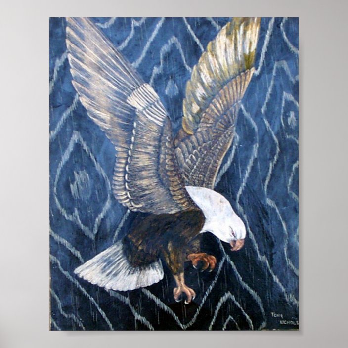 Bald Eagle Scratch Poster | Zazzle.com