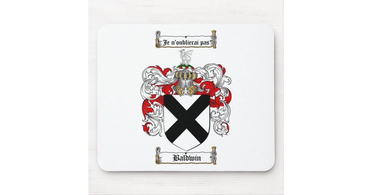 BALDWIN FAMILY CREST - BALDWIN COAT OF ARMS MOUSE PAD | Zazzle
