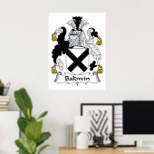 Baldwin Family Crest Poster | Zazzle