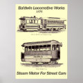 Baldwin Steam Motor For Street Cars 1876 Poster | Zazzle