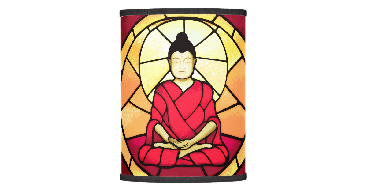 Bali buddha stain glass window lamp shade | Zazzle