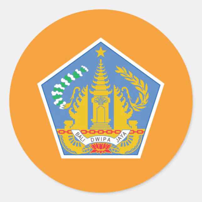 Bali Flag, Indonesia Classic Round Sticker | Zazzle