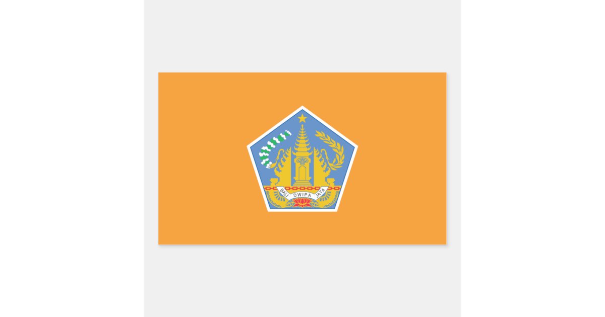 Bali Flag, Indonesia Rectangular Sticker | Zazzle