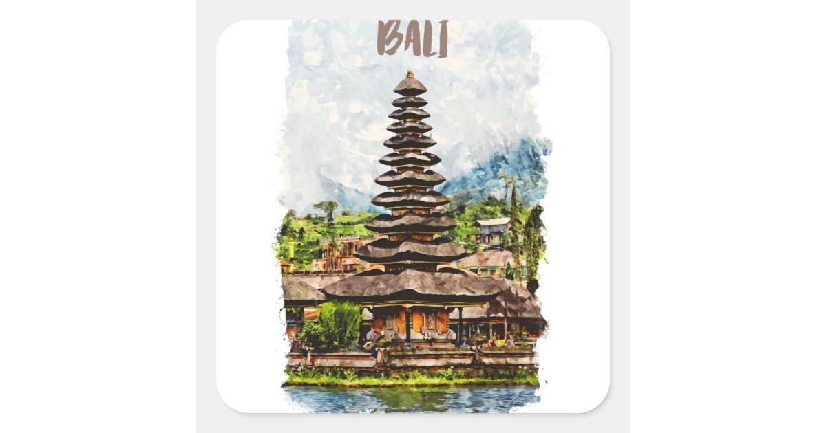 Bali Indonesia Ulun Danu Beratan Sticker | Zazzle