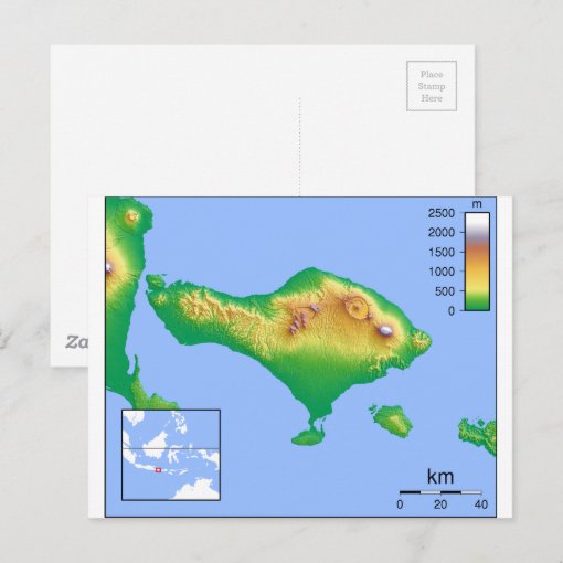 Bali Map Postcard | Zazzle