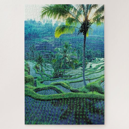 Bali | Overview Of Rice Terraces Jigsaw Puzzle | Zazzle.com