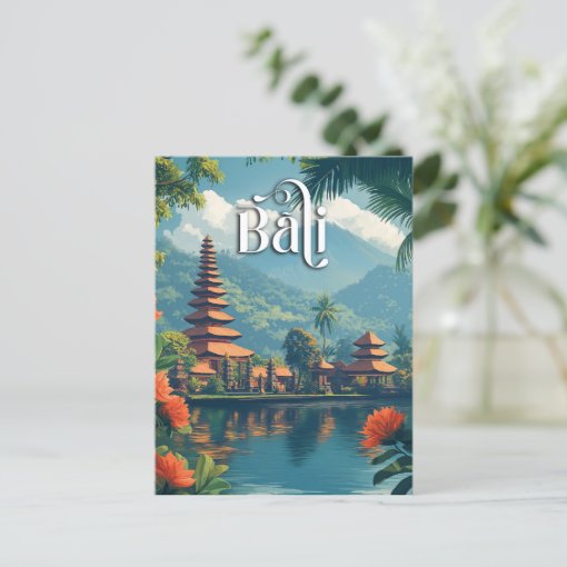 Bali Paradise: Majestic Mount Meru Postcard | Zazzle