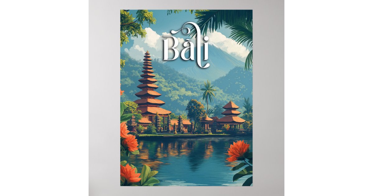 Bali Paradise: Majestic Mount Meru Poster | Zazzle