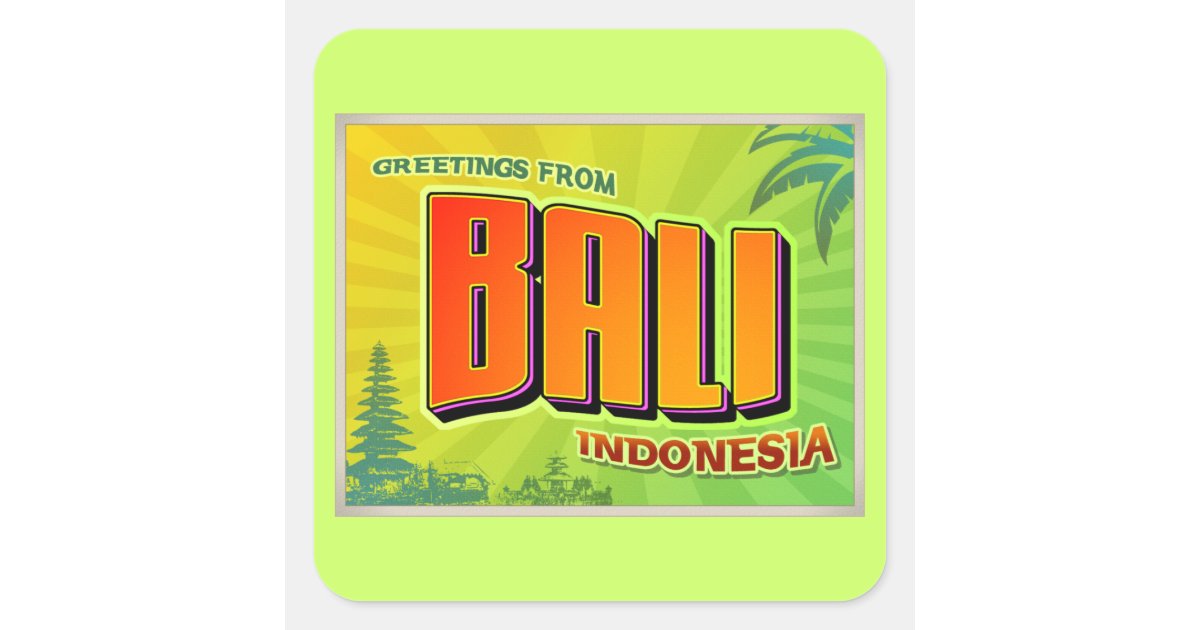 BALI SQUARE STICKER | Zazzle