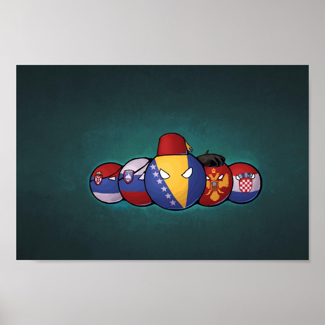 Balkan Countryballs Poster | Zazzle