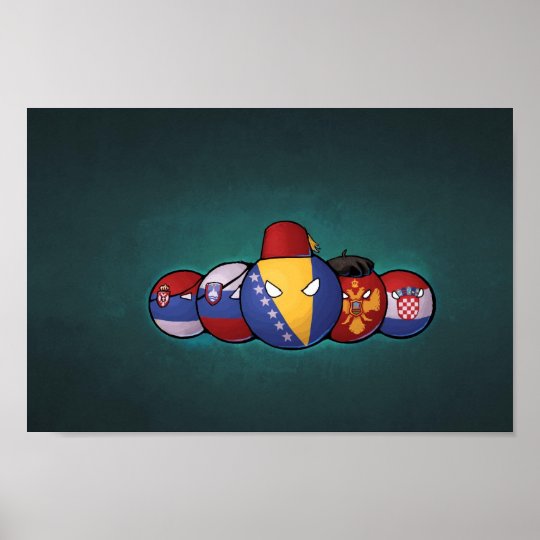 Balkan Countryballs Poster | Zazzle.com