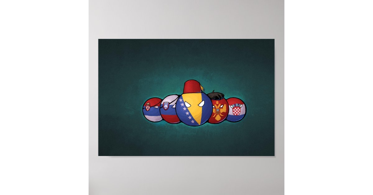 Balkan Countryballs Poster | Zazzle
