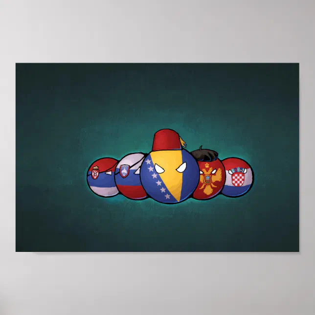 Balkan Countryballs Poster | Zazzle
