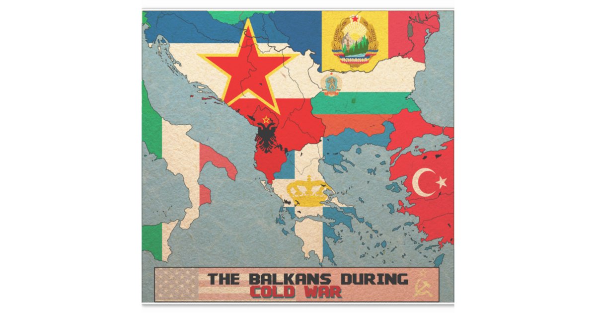 Balkans during Cold War Sticker | Zazzle