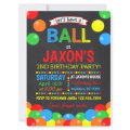 Ball Birthday Invitation | Zazzle