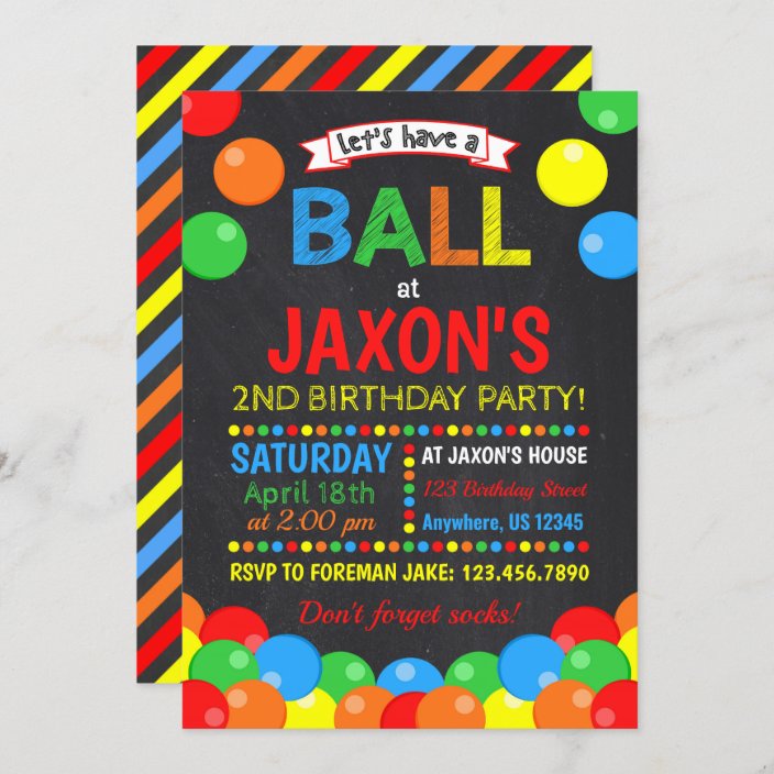 Ball Birthday Invitation | Zazzle.com